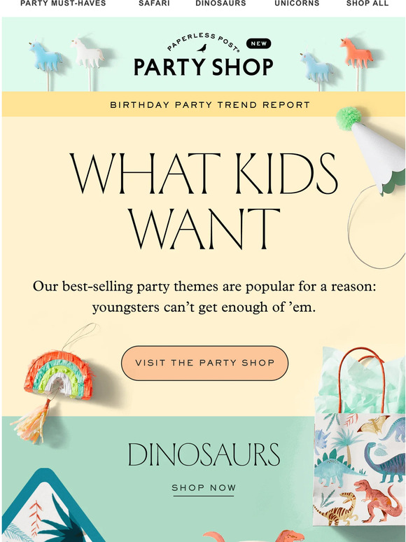 Paperless Post: Birthday party themes your child will go wild for | Milled