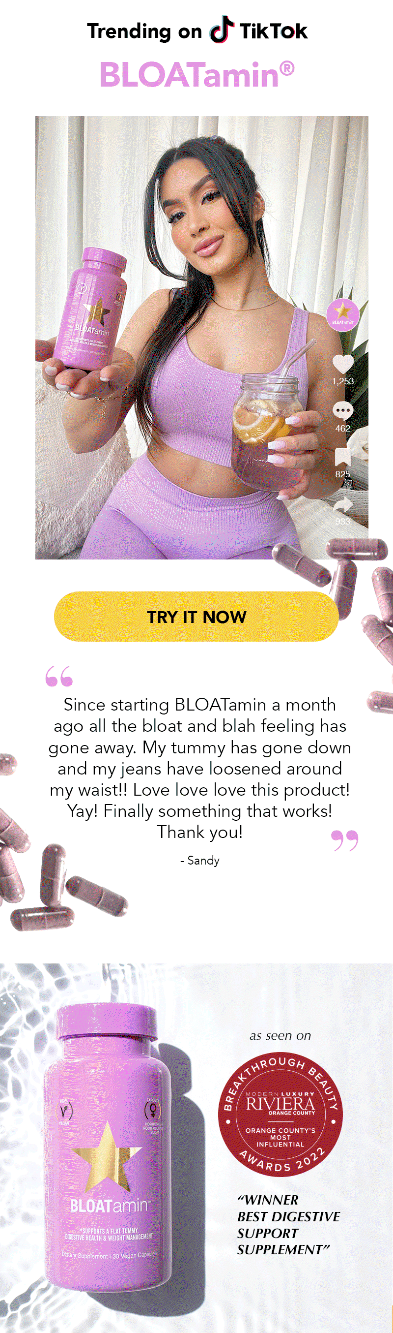 Hairtamin: Trending on TikTok: BLOATamin 💜 | Milled