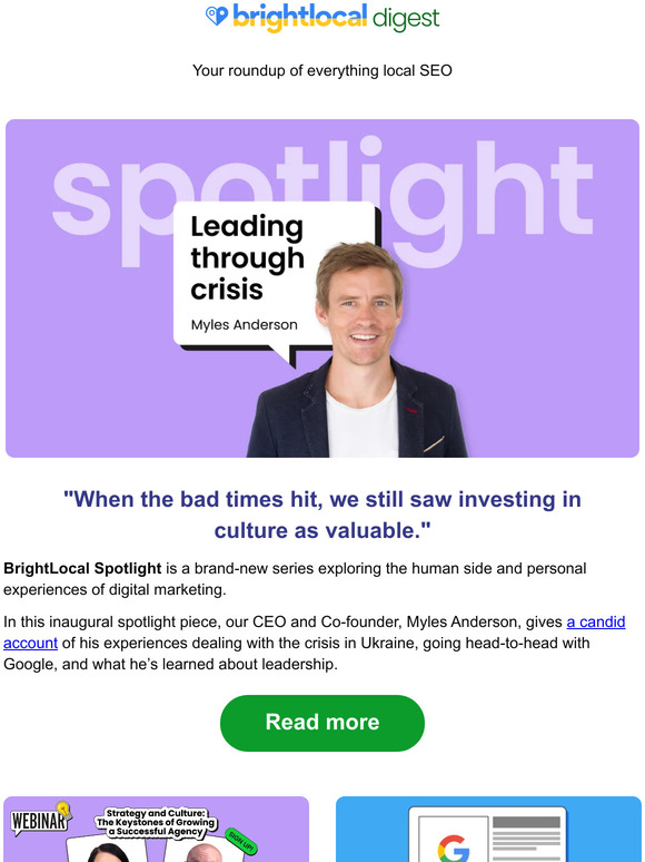BrightLocal: Spotlight: Our CEO, Myles Anderson, reflects on leading ...