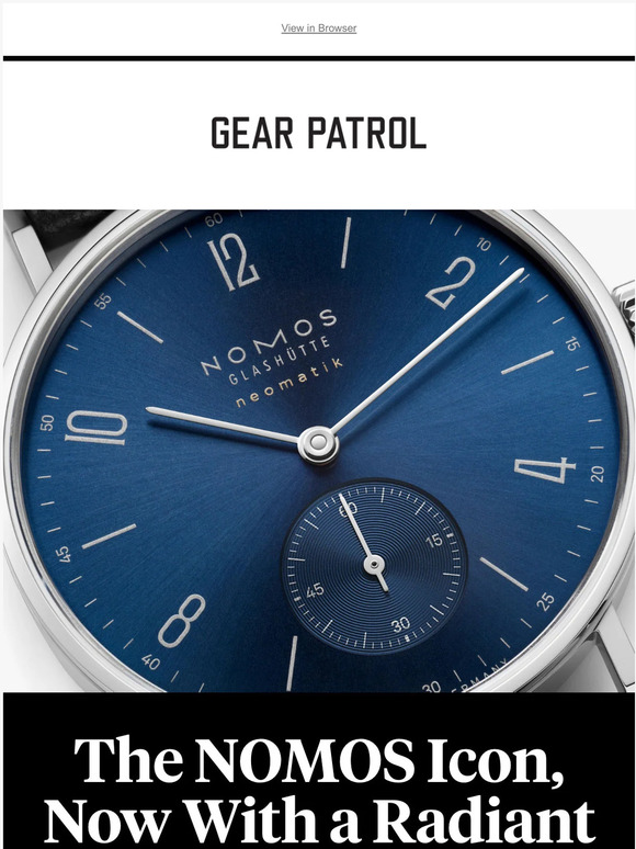 Gear Patrol: The NOMOS Icon, Now With a Radiant Blue Gold Dial | Milled