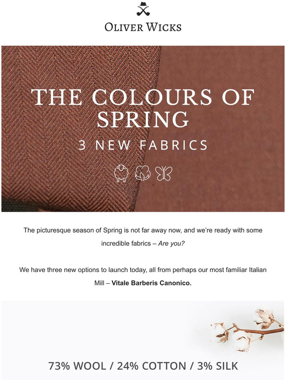 Oliver Wicks - Men's Custom Suits: The Colours of Spring - 3 New ...