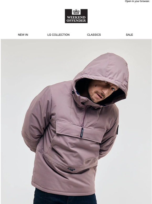 Weekend Offender: Coming Soon | LG Overhead Jacket in Dust Rose | Milled