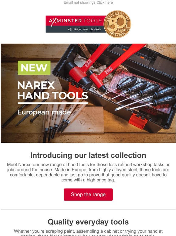 Axminster Tools: NEW Narex Hand Tools | Milled