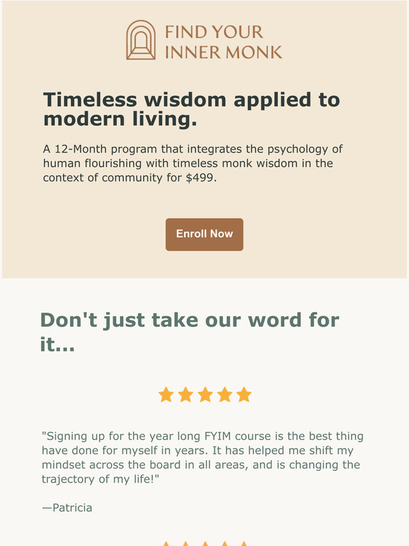 Monk Manual: Find Your Inner Monk Enrollment Opens Now | Milled