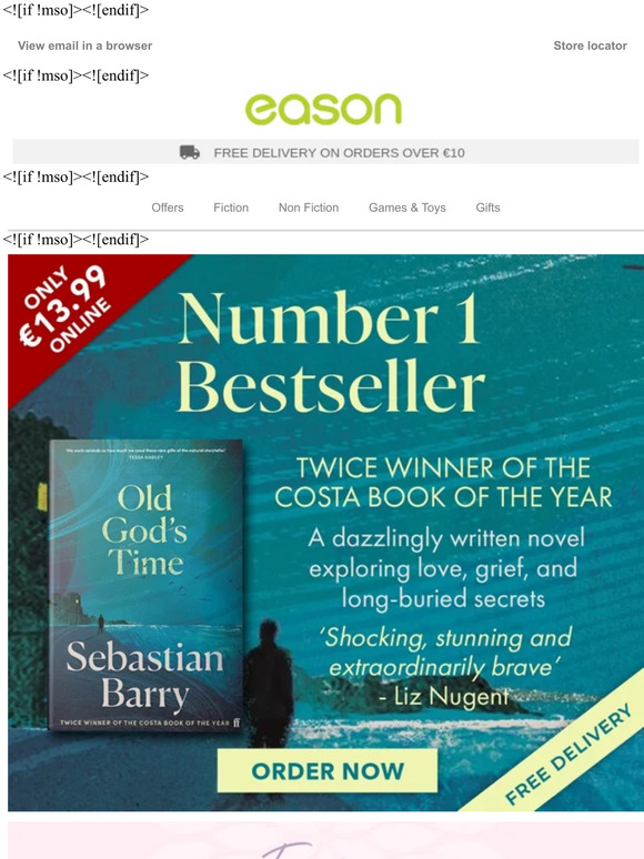 Easons: Our brand new No. 1 bestseller revealed inside | Milled