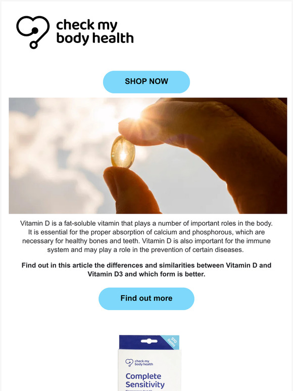 Check My Body Health: Know Your Health Basics - Vitamin D | Milled