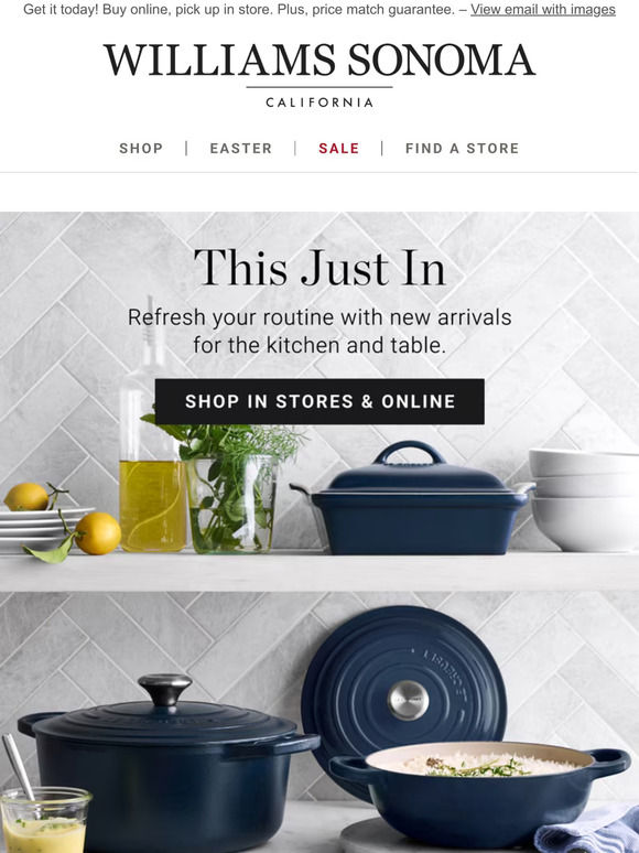 Williams Sonoma: What's new right now: Le Creuset Matte Navy Cookware ...