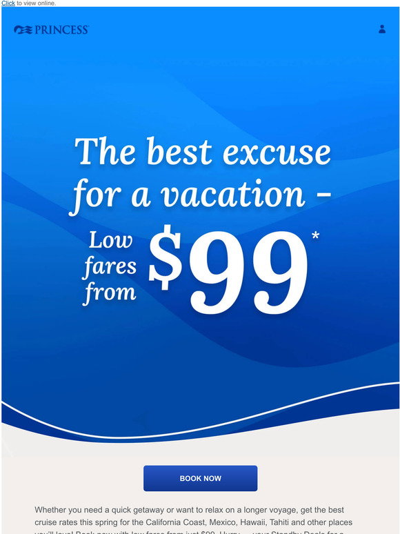 Princess Cruises: Cruise fares from $99. So low, you gotta go! 😍 | Milled