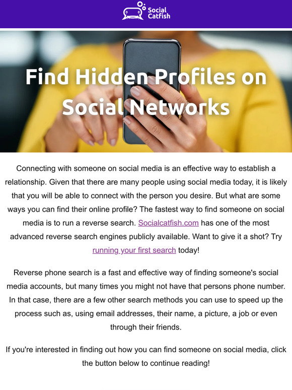 Social Catfish: Discover Profiles You Didn't Know Existed! | Milled