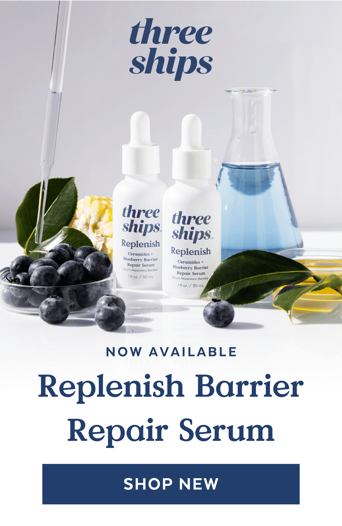 Three Ships: New: Replenish Barrier Repair Serum | Milled