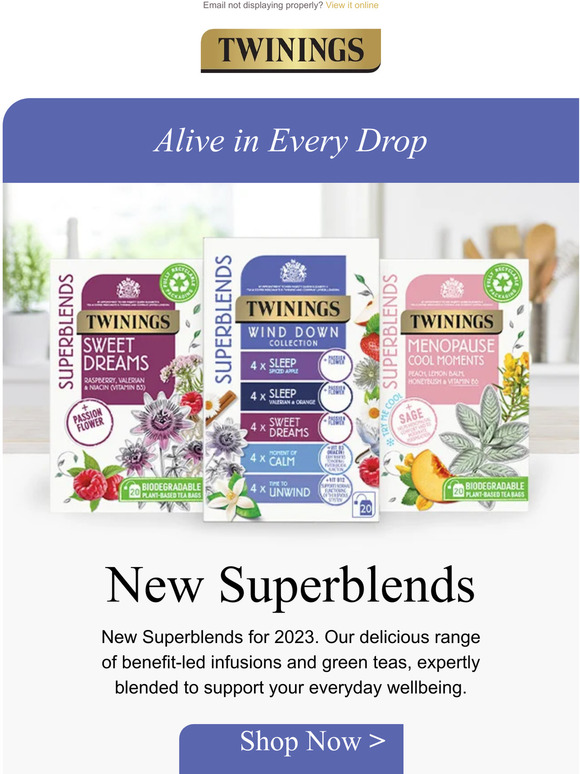 Twinings: New Superblends - Alive in Every Drop | Milled