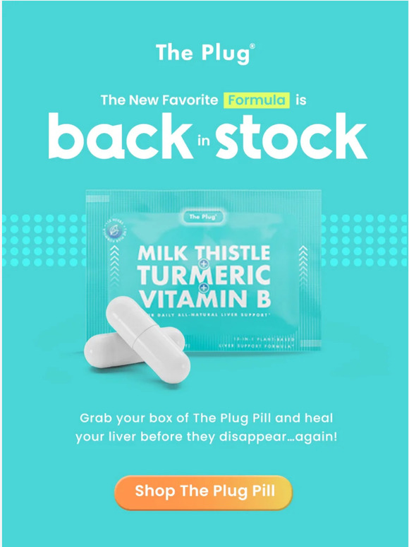 The Plug Drink: 😱 The Plug Pill is BACK IN STOCK! | Milled
