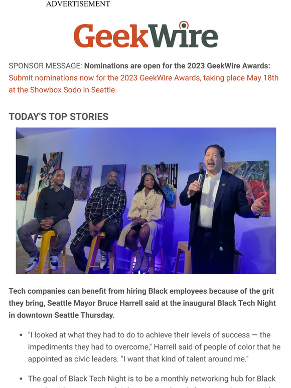 GeekWire: Seattle mayor encourages companies to hire people of color at ...
