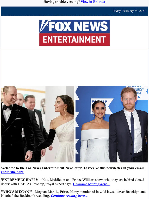 Fox News: Kate Middleton, Prince William's rare PDA 'love tap,' Meghan ...