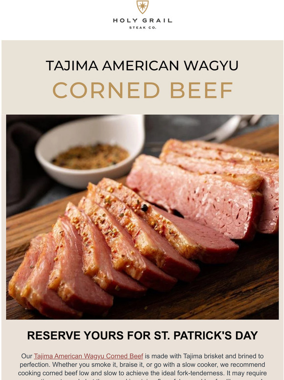 Holy Grail Steak: 🍀 You're in Luck: Tajima Wagyu Corned Beef is Now ...