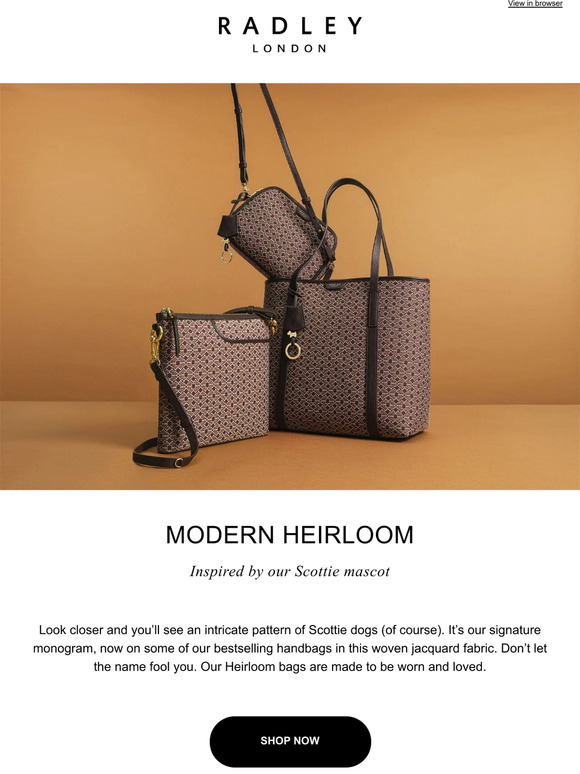 Radley: We’re obsessed. New Heirloom monogram designs | Milled