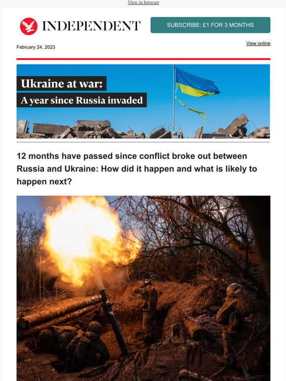 The Independent: Ukraine at war: A year since Russia invaded | Milled