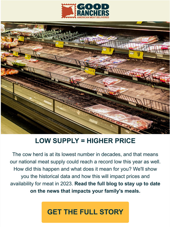 Good Ranchers: 🚨 2023 = The Biggest Beef Shortage in 40 Years 🚨 | Milled