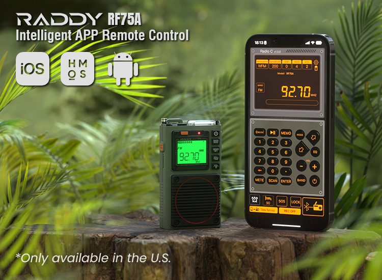Radioddity: New In: Raddy RF75A Shortwave Radio with APP Remote Control ...