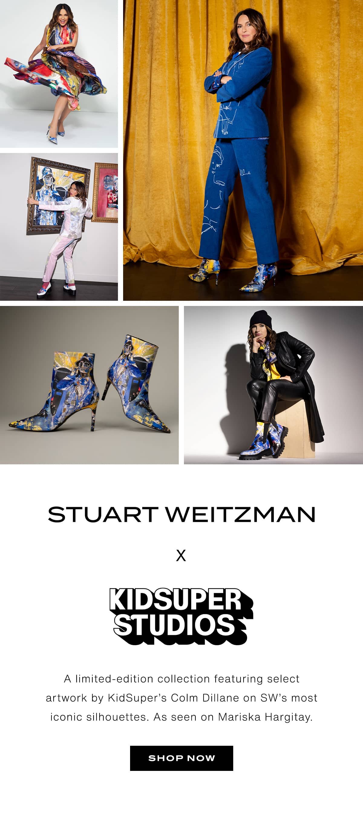 Stuart Weitzman: SW x KidSuper: Limited-Edition Wearable Art. Shop the ...