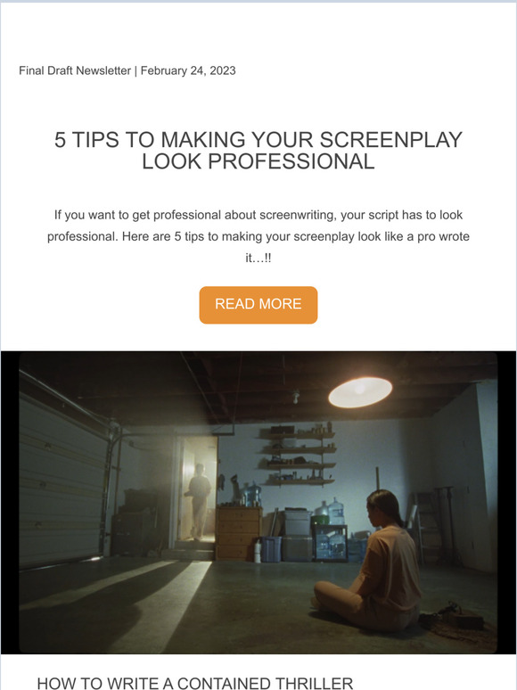 Final Draft: How to make your screenplay look professional, writing a ...