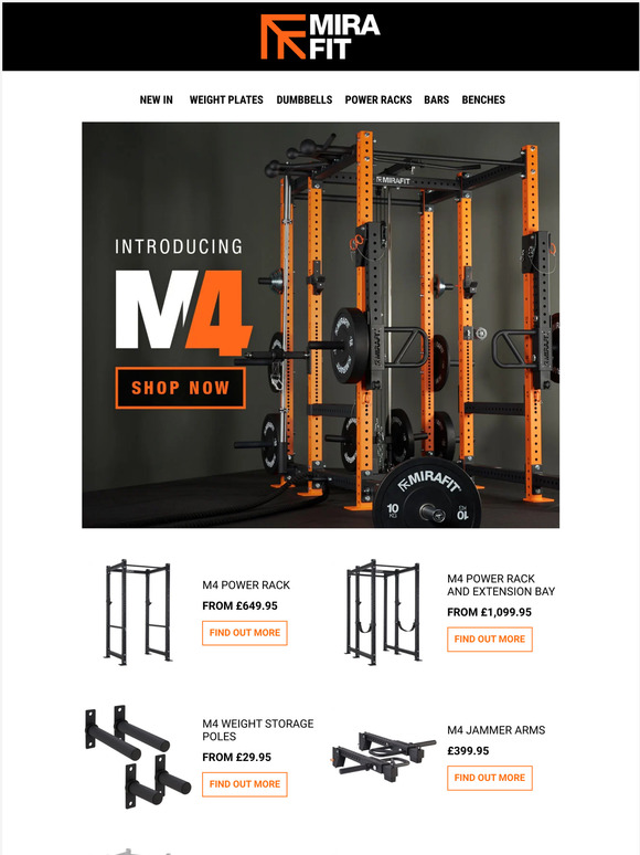 mirafit: Introducing the M4 Power Rack | Milled