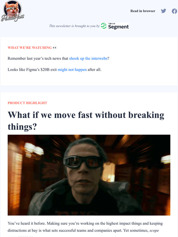 Product Hunt: 😺 Move fast, don’t break things | Milled