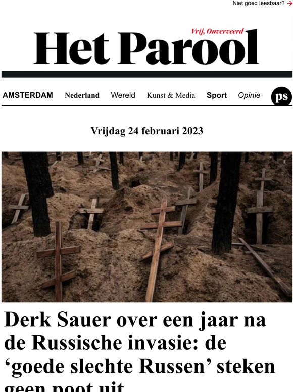 Het Parool: Derk Sauer: de ‘goede slechte Russen’ steken geen poot uit ...