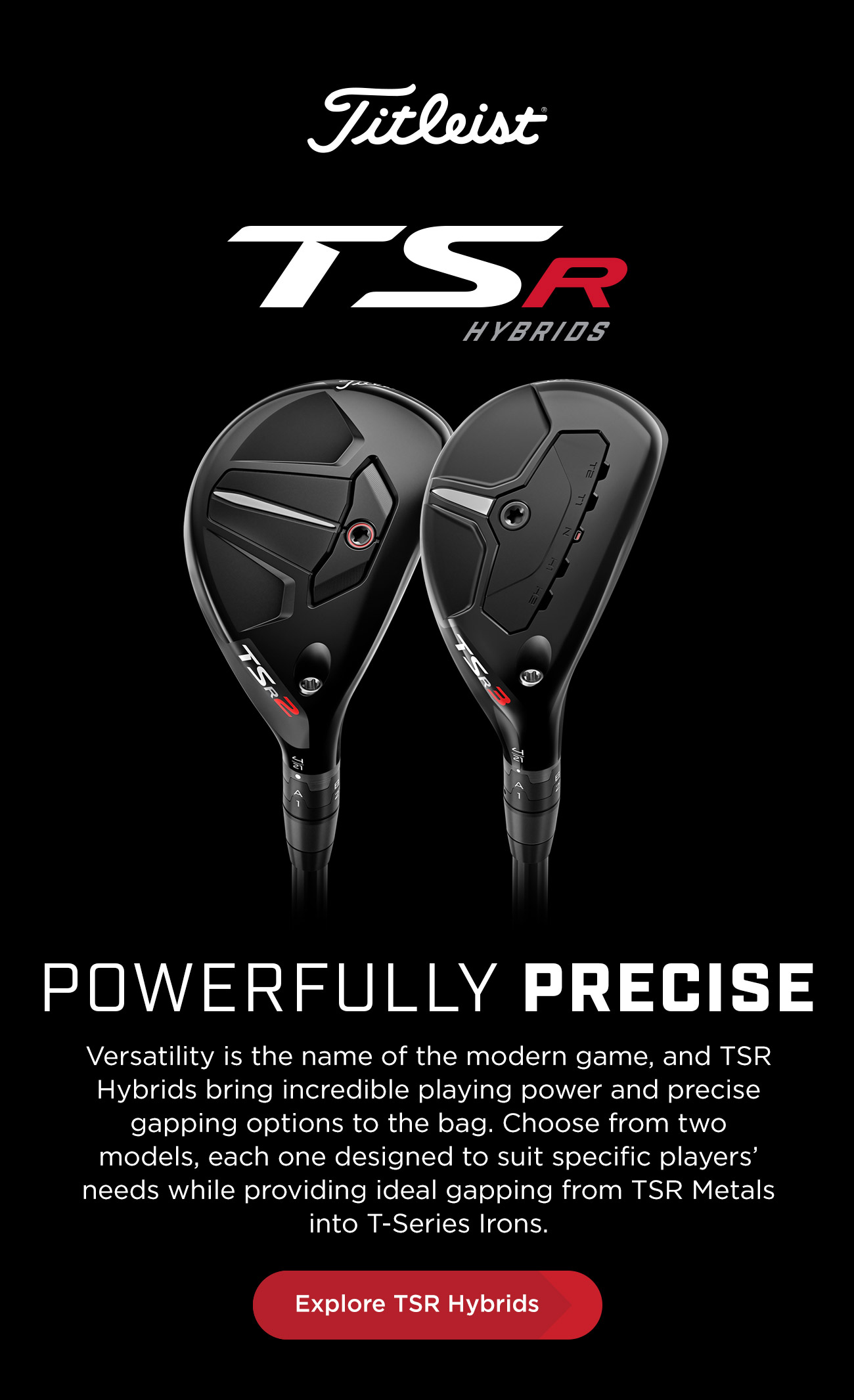 Titleist: Now In Golf Shops: New TSR Hybrids | Milled