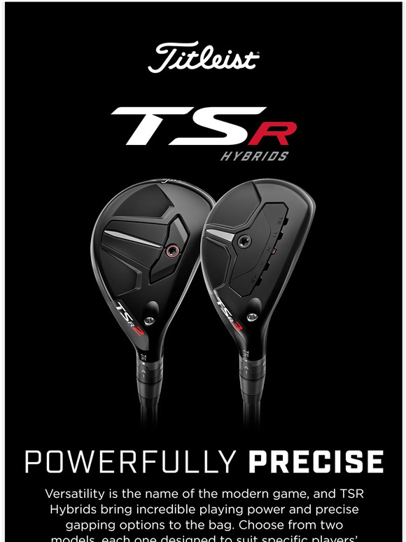 Titleist: Now In Golf Shops: New TSR Hybrids | Milled