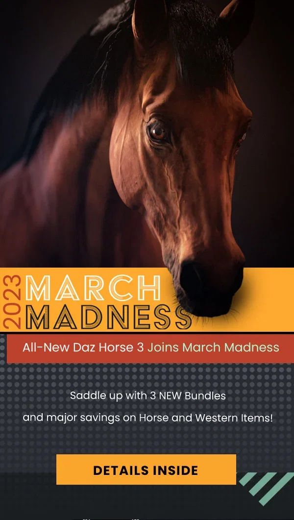 DAZ 3D: All-New Daz Horse 3 Joins March Madness | Milled