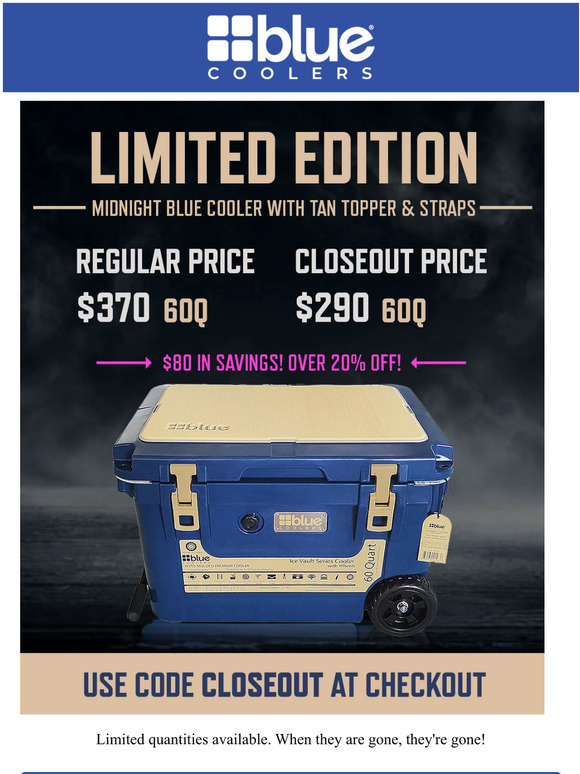 Blue Coolers: $80 Off a 60 Quart Wheeled Cooler! | Milled