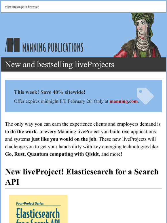 Manning Publications: 40% off new and bestselling liveProjects | Milled