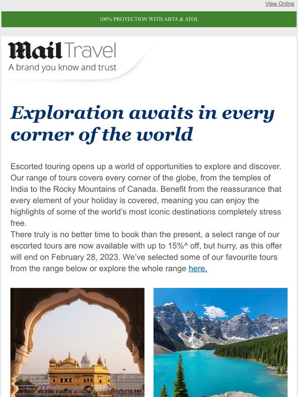 Daily Mail Experiences: Exploration awaits in every corner of the world ...