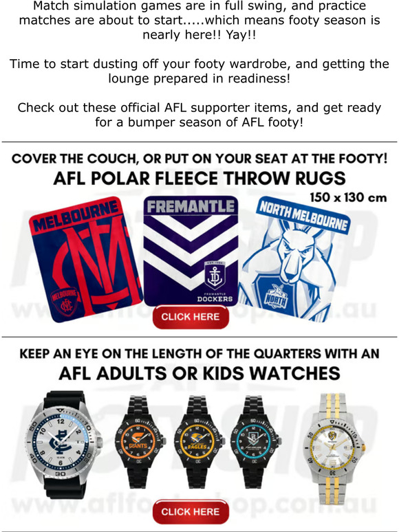 AFL Footy Shop: Match sims are underway - time to get ready for the ...
