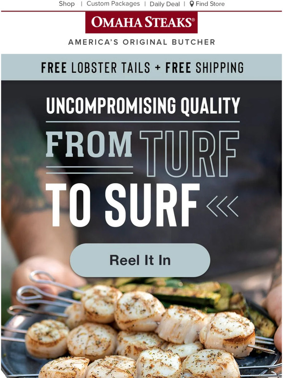 Omaha Steaks: 4 FREE Split Lobster Tail Skewers! | Milled