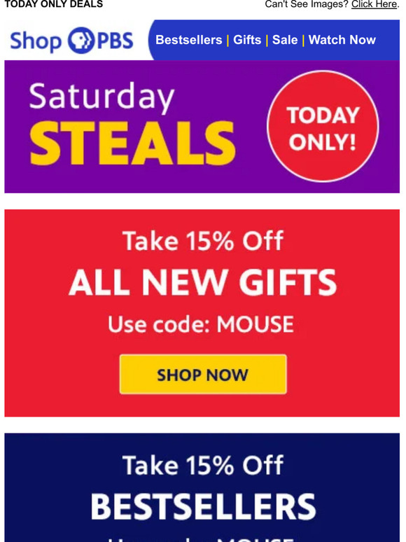 ShopPBS.org: Subscriber Only - Saturday Steals! | Milled