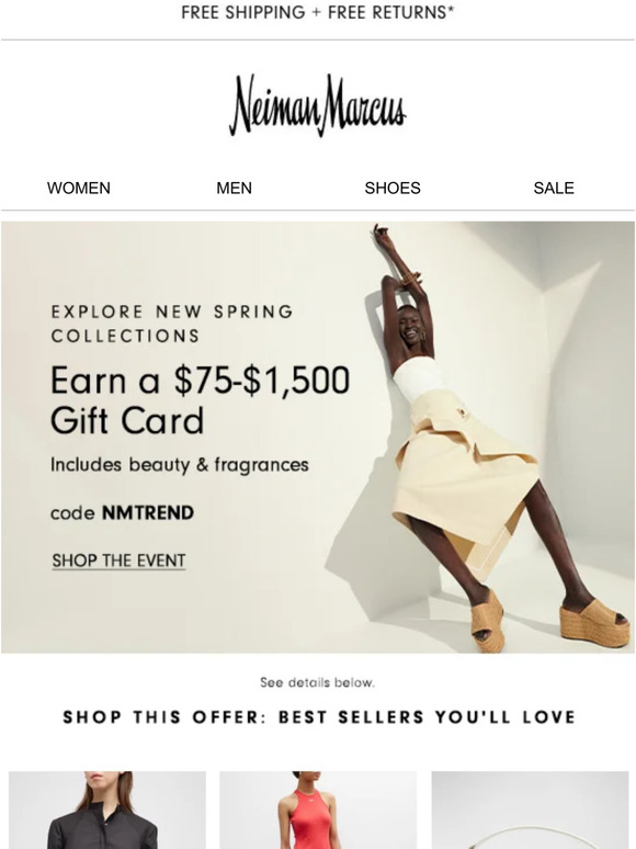 Neiman Marcus: $75+ gift card offer ends in hours! Shop Bottega Veneta ...