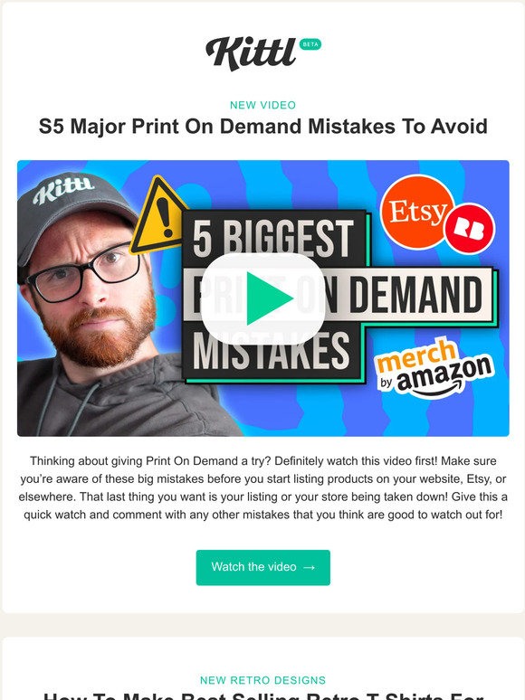 Kittl: New Video: Watch out for these big mistakes! 😱 | Milled