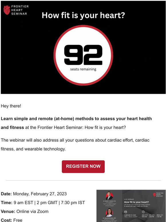 Fourth Frontier: Last few seats! How Fit Is Your Heart? 🫀 | Milled