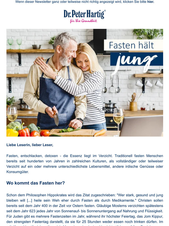 Dr. Peter Hartig: Fasten hält jung, aber warum? | Milled