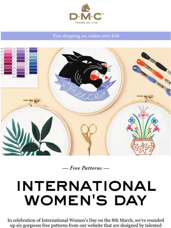 DMC: Free Patterns: International Women’s Day | Milled