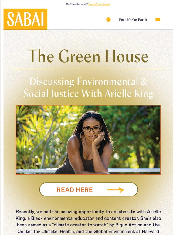 Sabai Design: Interview: Arielle King x Environmental Justice 💚 | Milled