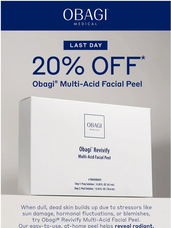 Obagi: Peel to Reveal - Last Day 20% Off | Milled