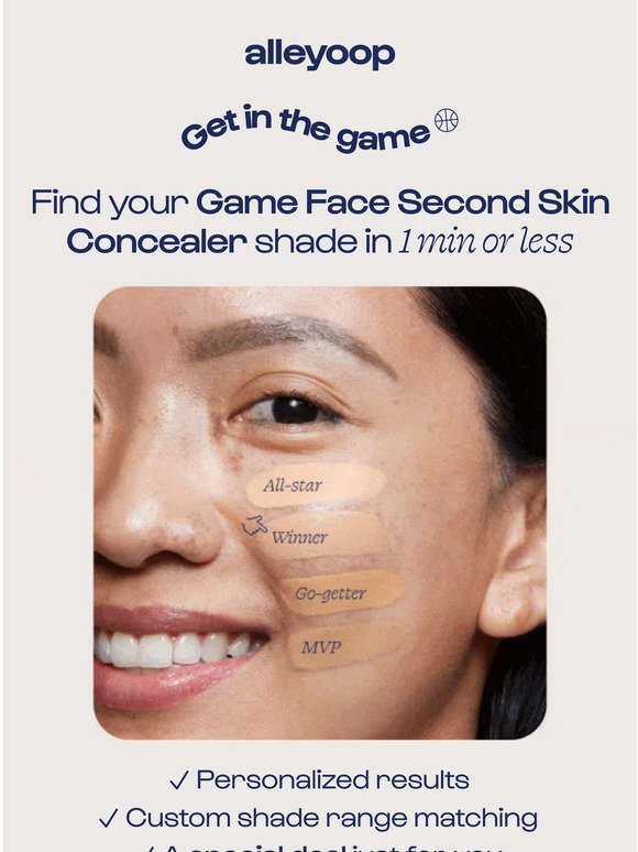 Alleyoop: Find your Game Face shade in 3 min | Milled