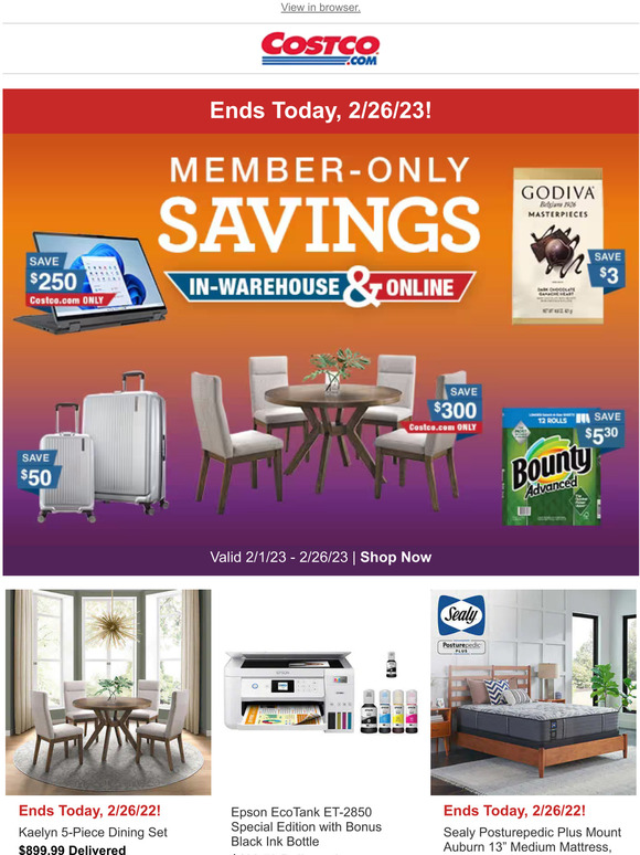Costco: Final Call for Member-Only Savings! Ending Today, 2/26/23! | Milled