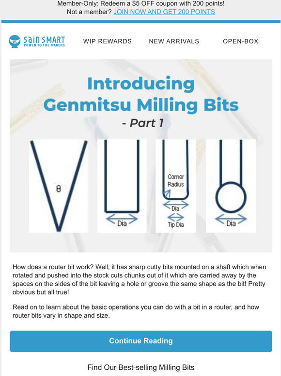 SainSmart: Introducing Genmitsu Milling Bits | Milled