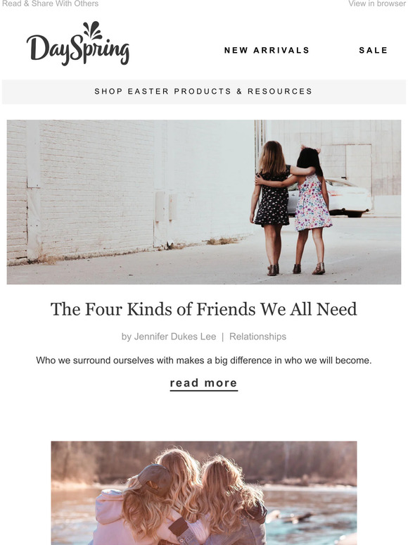 DaySpring: The Four Kinds of Friends We All Need | Milled