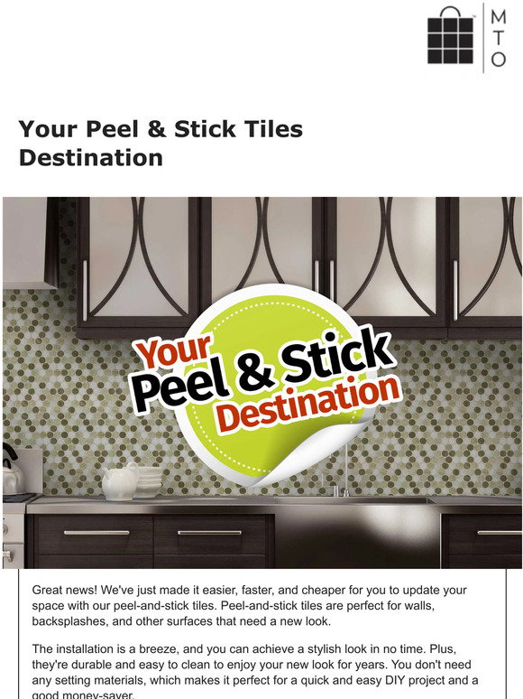 Mosaic Tile Outlet: 🥳 MTO is now your Peel & Stick Tile Destinations ...