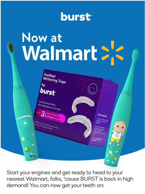 BURST Oral Care: New CoComelon color + trays @Walmart! | Milled